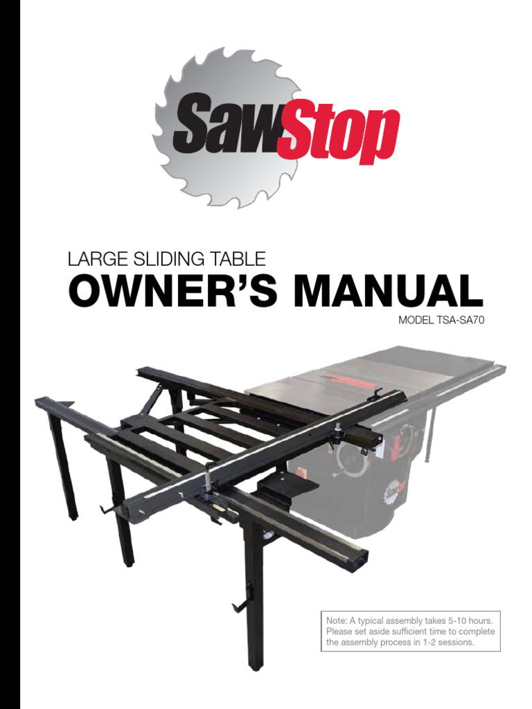 SawStop LL | PDF | Screw | Nut (Hardware)