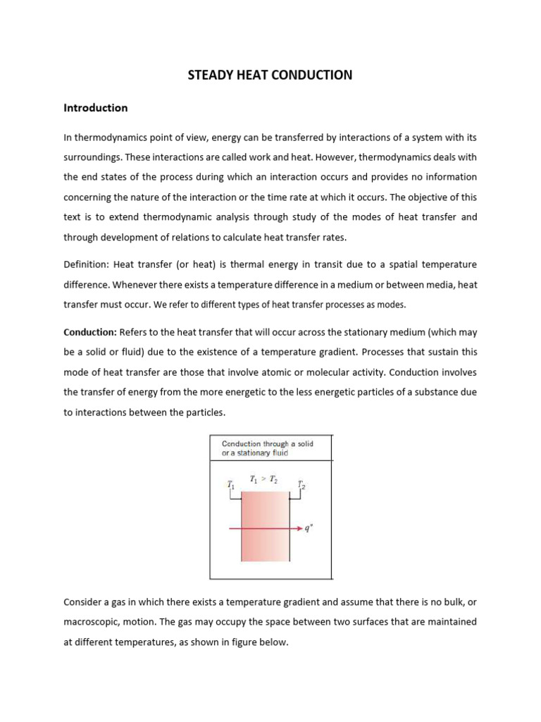 Steady Heat Conduction-1 | PDF | Heat Transfer | Thermal Conduction