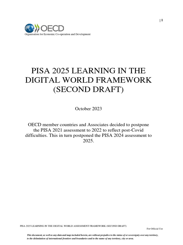 PISA 2025 Learning in The Digital World Assessment Framework - Second ...