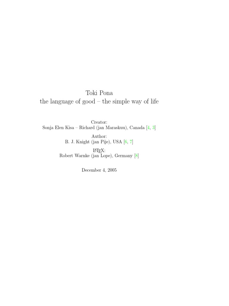 Toki Pona Lessons | PDF | Language Mechanics | Syntactic Relationships