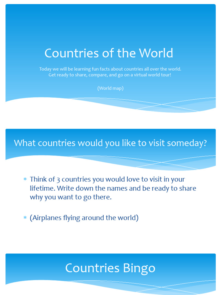 World Countries Fun Facts Guide | PDF | Asia | Oceania