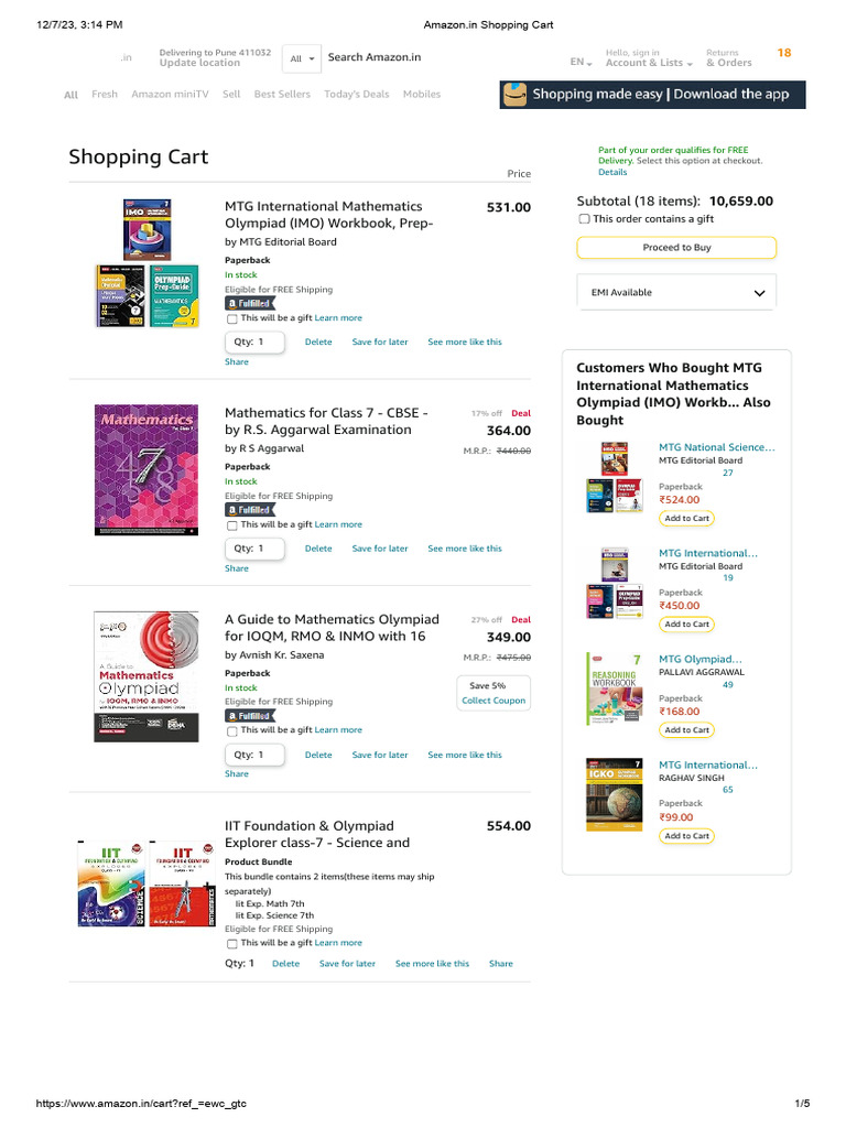 Amazon - in Shopping Cart | PDF