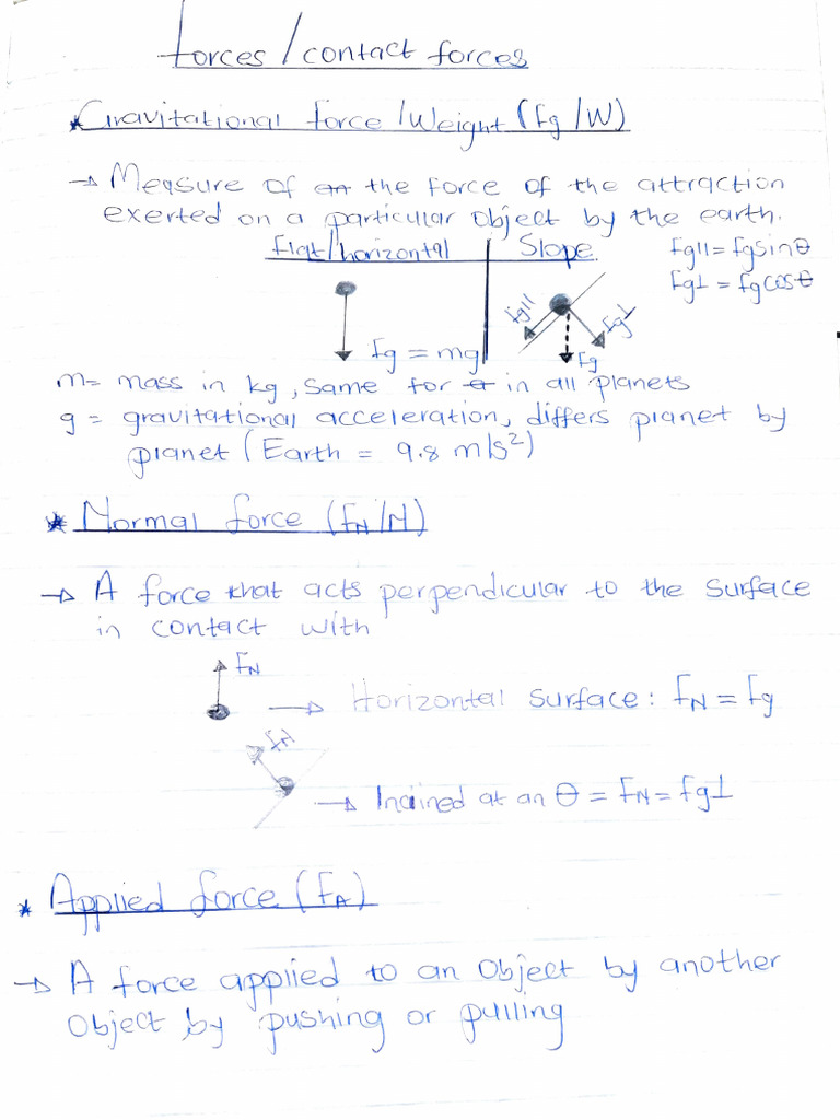 Different Kinds of Forces Notes | Download Free PDF | Force | Temporal ...