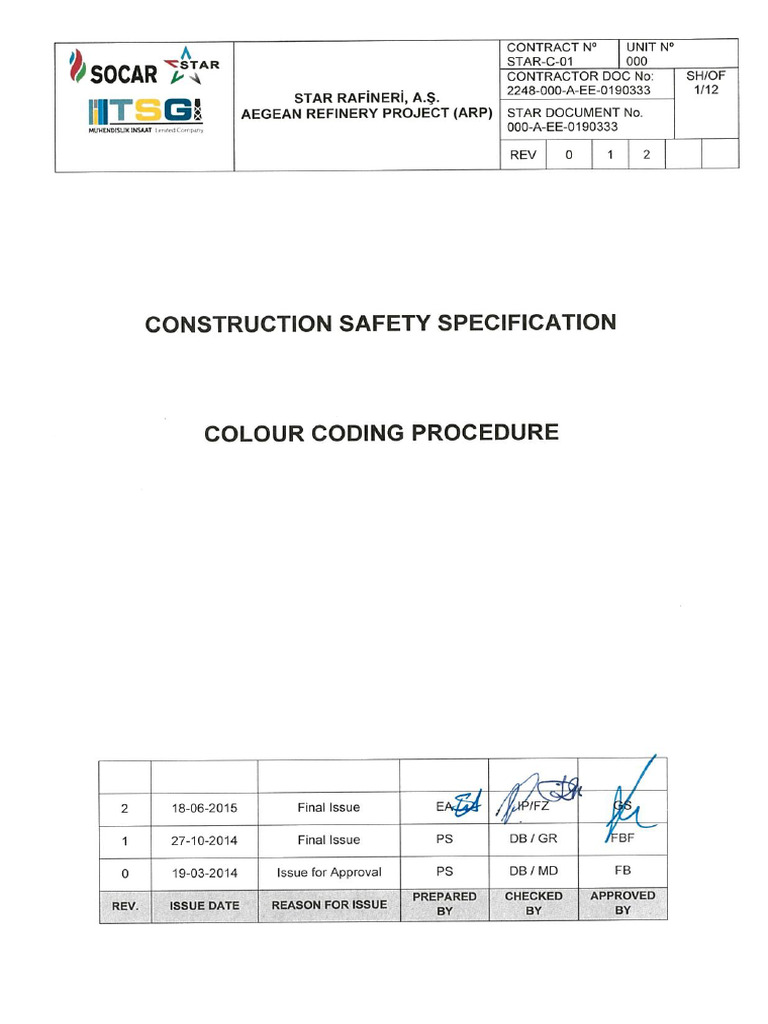 000-A-EE-0190333 Color Coding Procedure | PDF