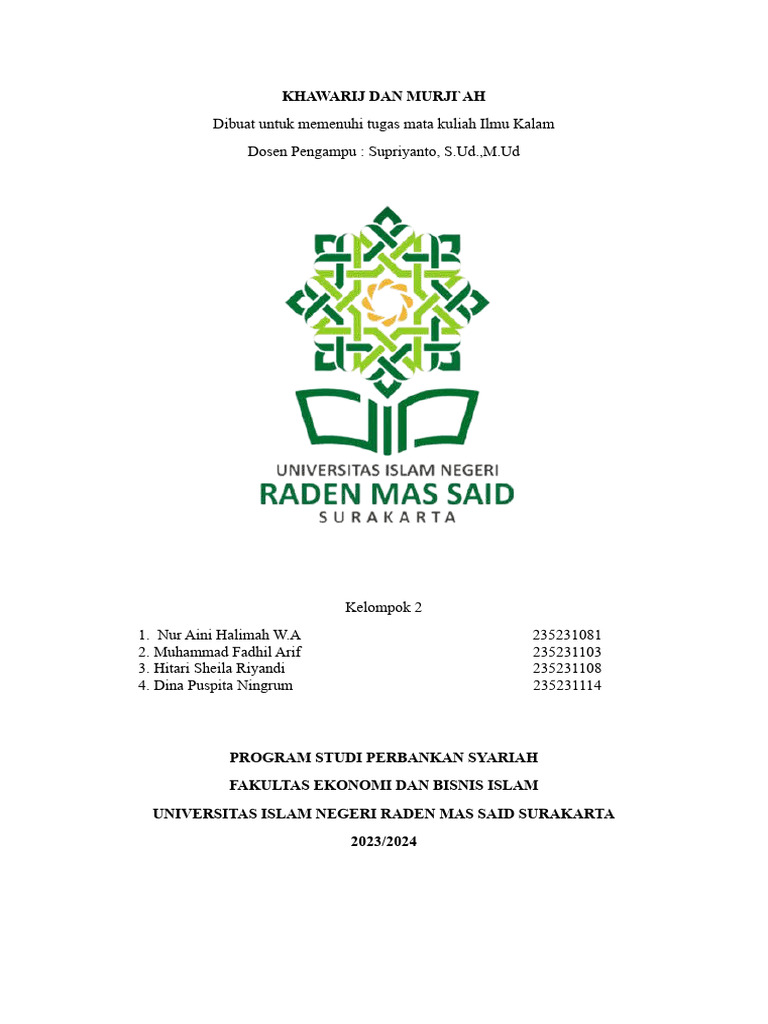 Sejarah Khawarij dan Murji`ah dalam Islam | PDF | Agama & Spiritualitas