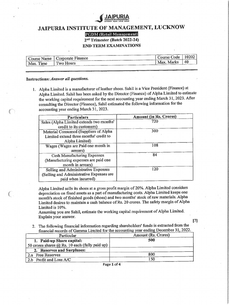 Pgdm Papers Pdf