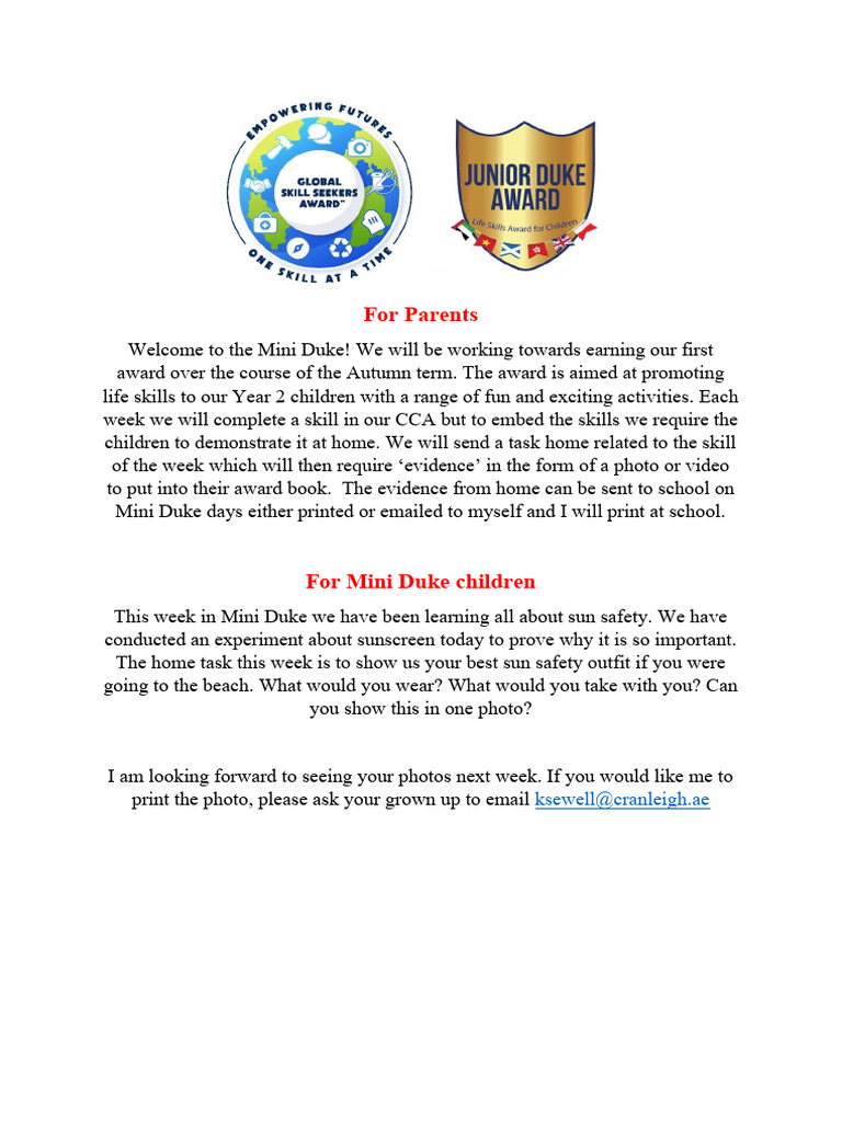 Mini Duke: Life Skills for Year 2 Kids | PDF | Home & Garden | Wellness