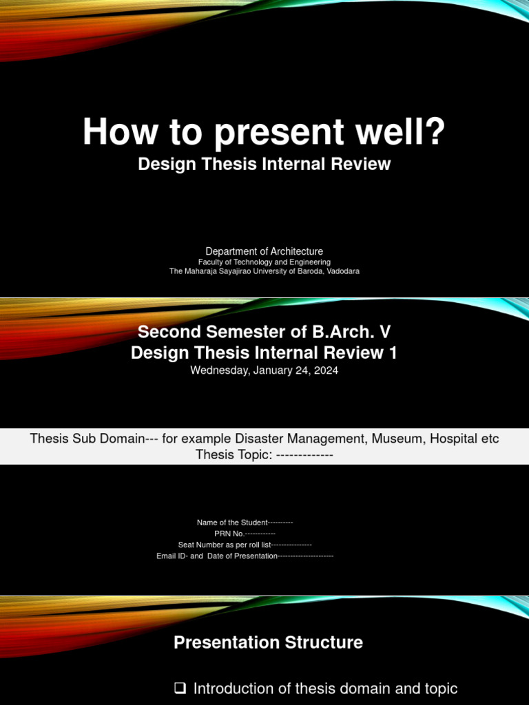 Effective Thesis Presentation Tips | PDF | Thesis | Human Communication