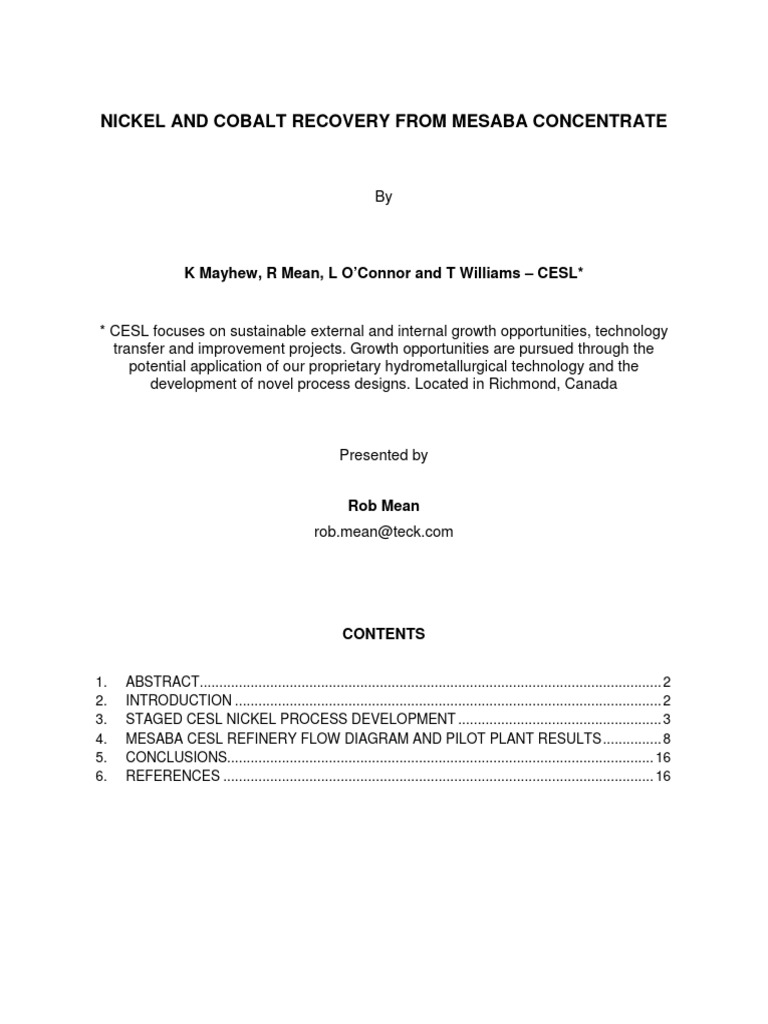 Mean Et Al., 2009 | PDF | Nickel | Iron Mean Et Al., 2009 | PDF | Nickel | Iron