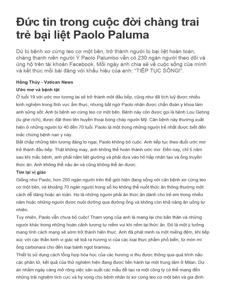 CH NG Tá Đ C Tin Paolo Paluma | PDF