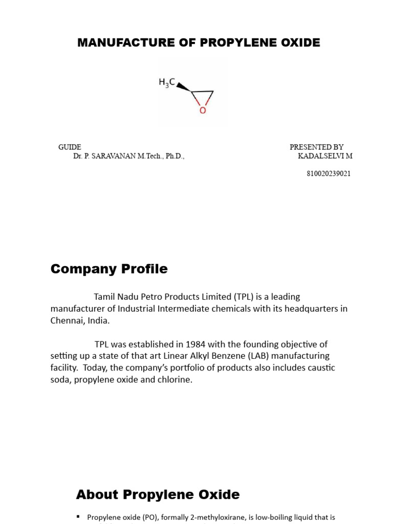 Propylene Oxide | PDF
