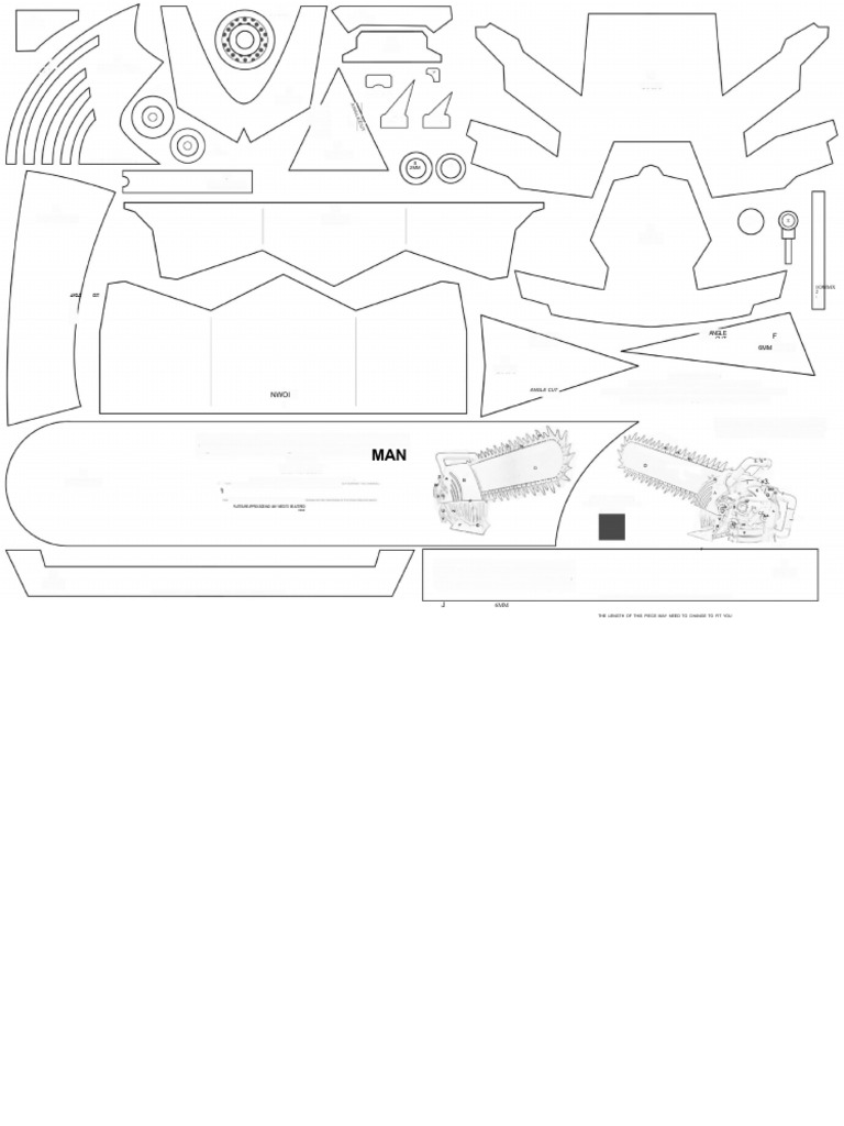 Chainsaw Man Template SKS Props | PDF | Manufactured Goods | Building ...