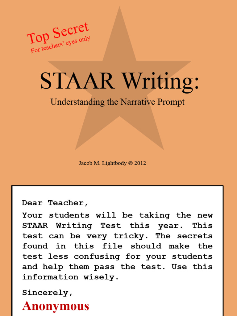 Top Se Cret: STAAR Writing | PDF | Human Communication