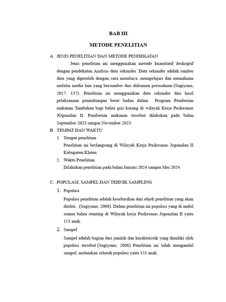 BAB III Metode | PDF