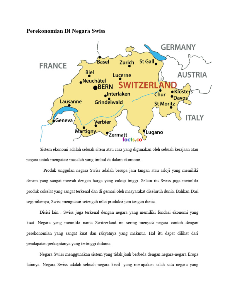 Perekonomian Di Negara Swiss | PDF