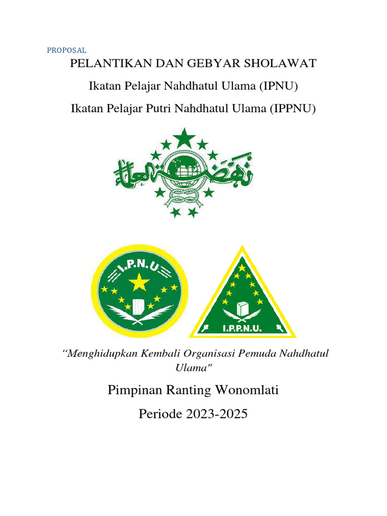 Pelantikan & Gebyar Sholawat IPNU-IPPNU | PDF