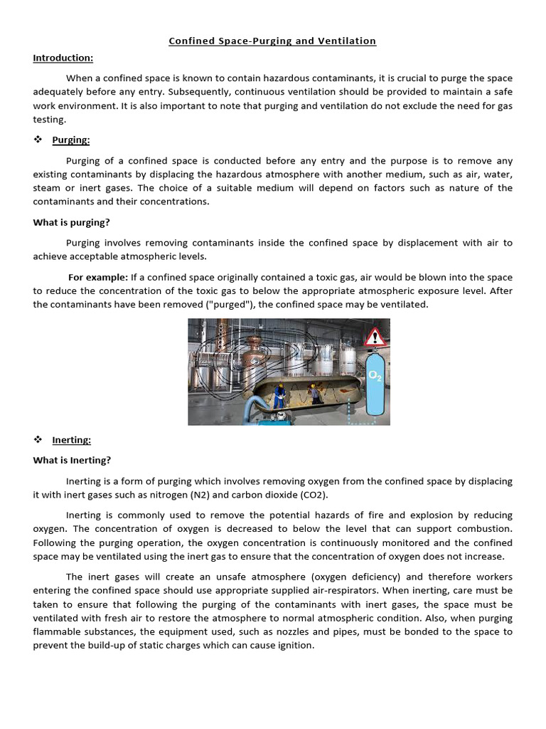 Confined Space Ventilation | PDF | Ventilation (Architecture) | Gases