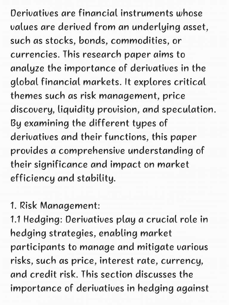 Derivatives and Types | PDF