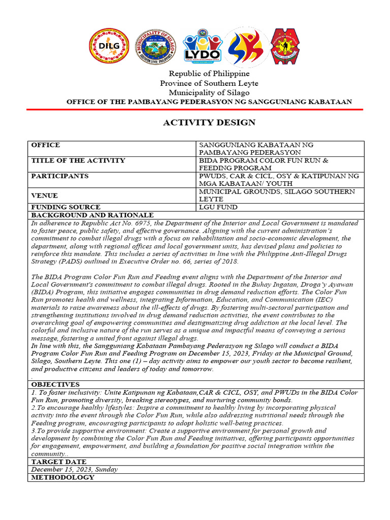 Fun Run Act. Design | PDF