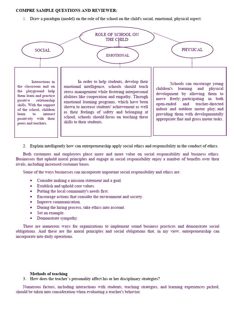 Compre Sample Questions | PDF | Pragmatism | Idealism