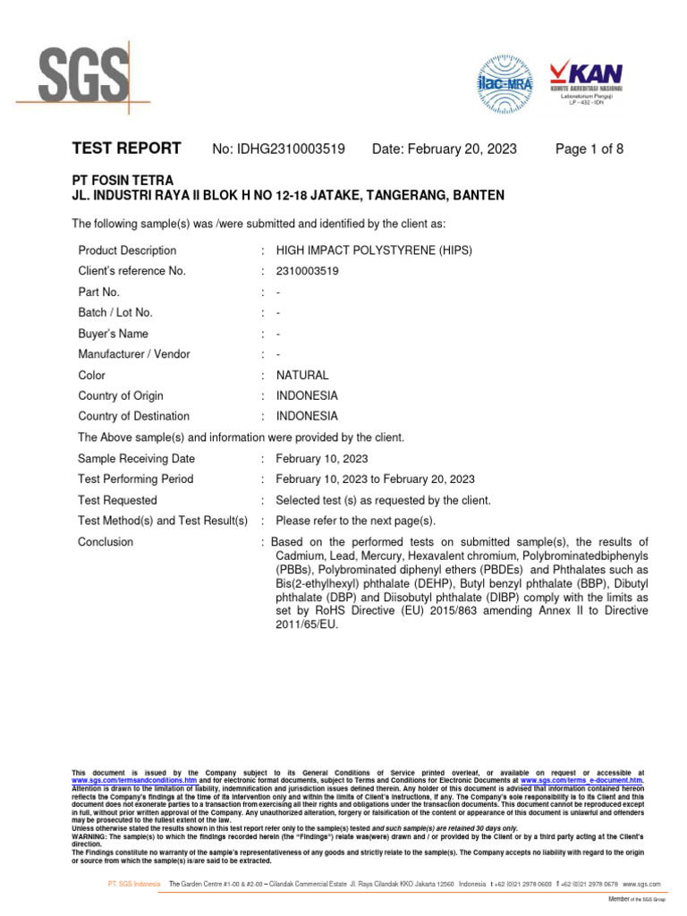 PT Fosin Tetra Hips Idhg2310003519 | PDF | Forgery | Occupational ...