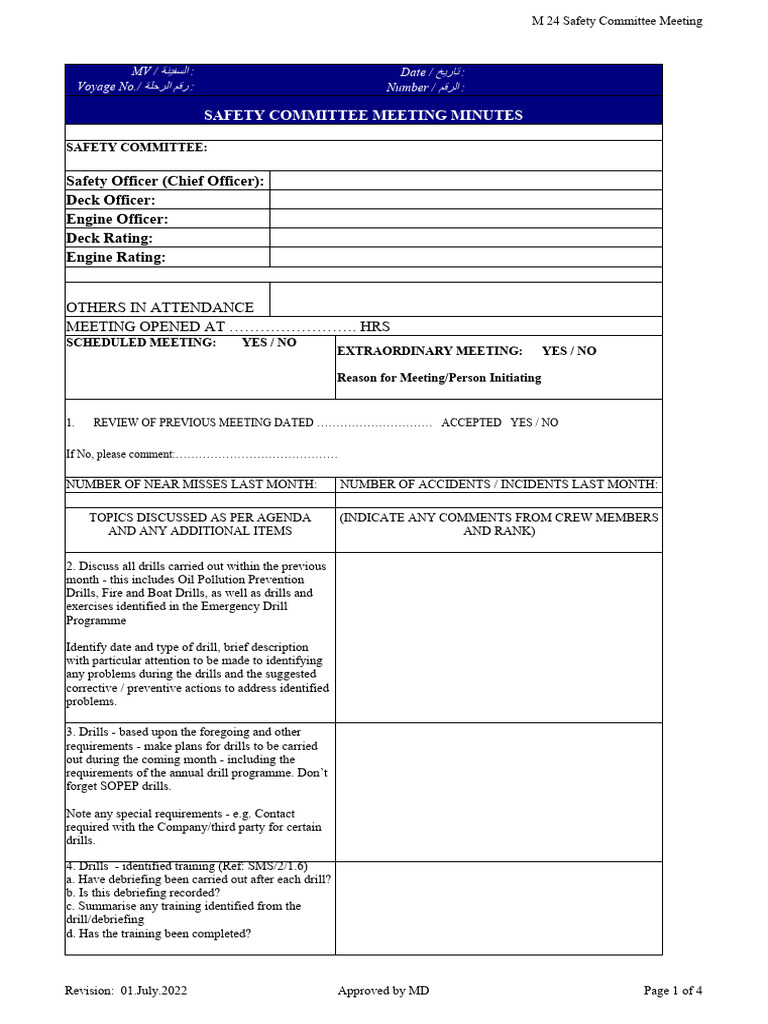 Form M 24 Management Committee | PDF | Dangerous Goods | Safety