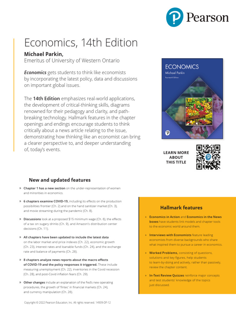 Parkin Economics 14E | PDF | Economics | Market (Economics)