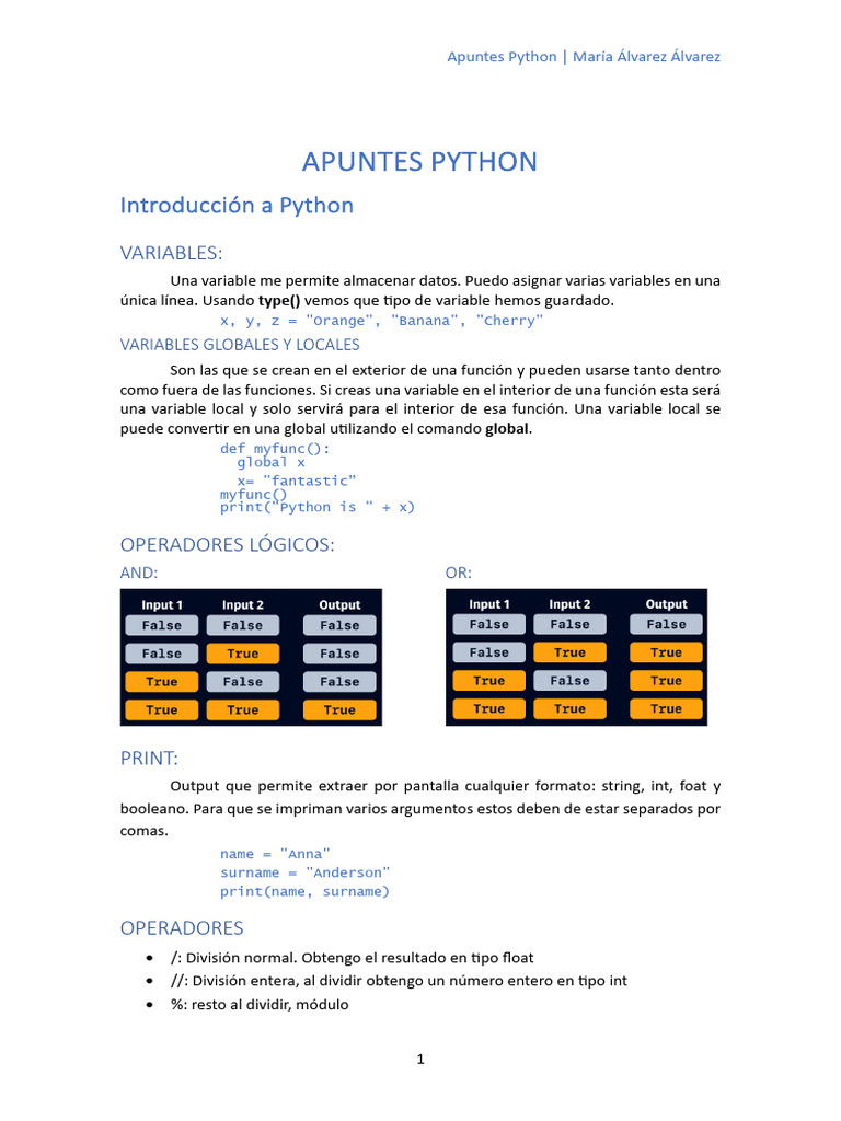 Apuntes Python | PDF | Python (lenguaje de programación) | Función anónima