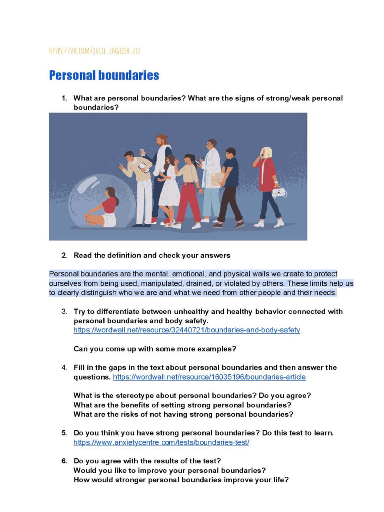 Personal Boundaries | PDF