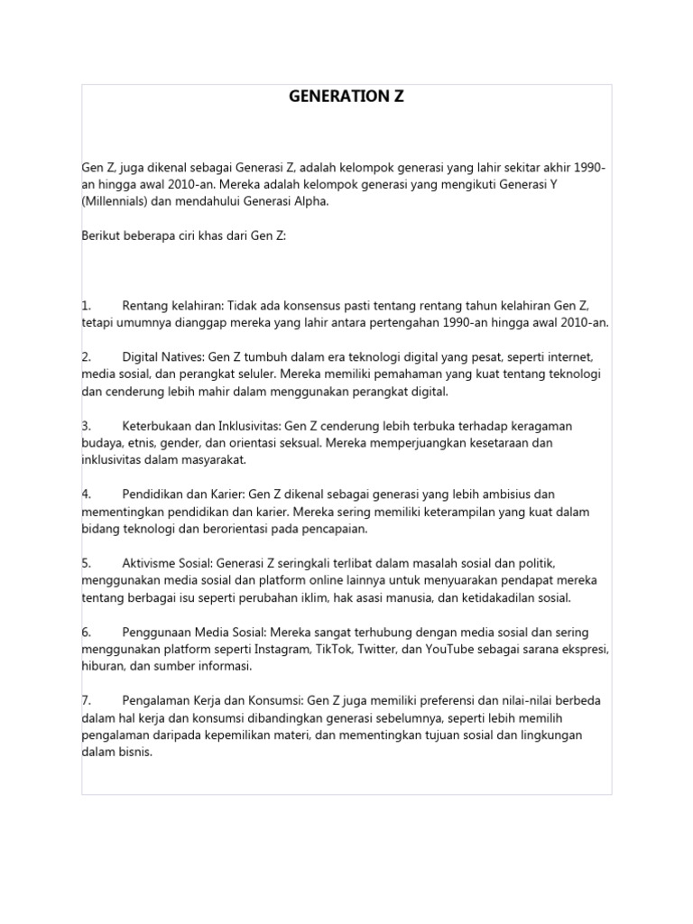 Gen Z | PDF
