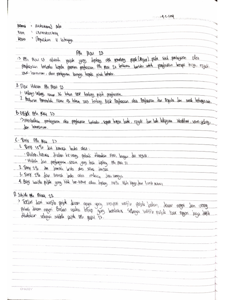 Muhammad Aidil (01031282227074) - Resume PPH 23 | PDF