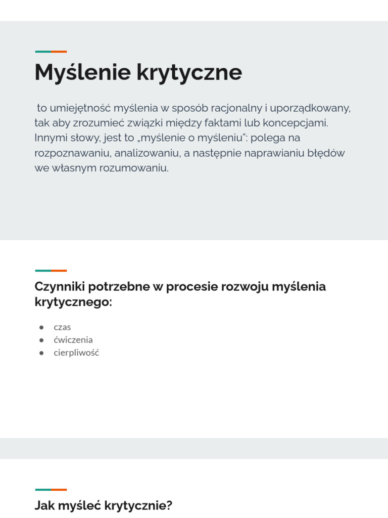Myslenie Krytyczne WDS | PDF