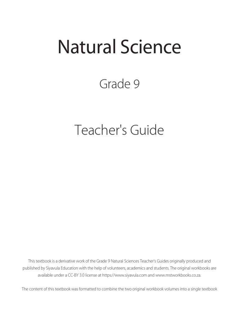 Grade 9 Natural Science - Teacher Guide | PDF | Cytoplasm | Cell (Biology)