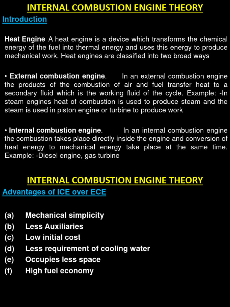 Internal Combustion Engine Overview | PDF | Internal Combustion Engine | Piston