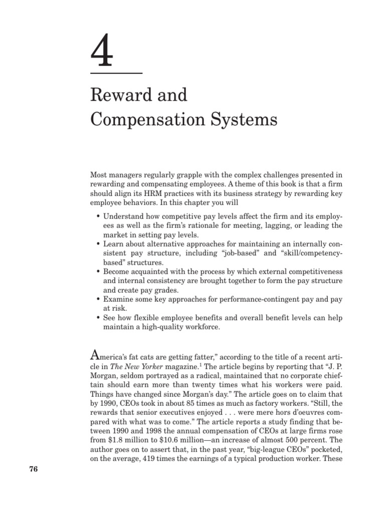 Reward and Compensation Systems | PDF | Employment | Incentive