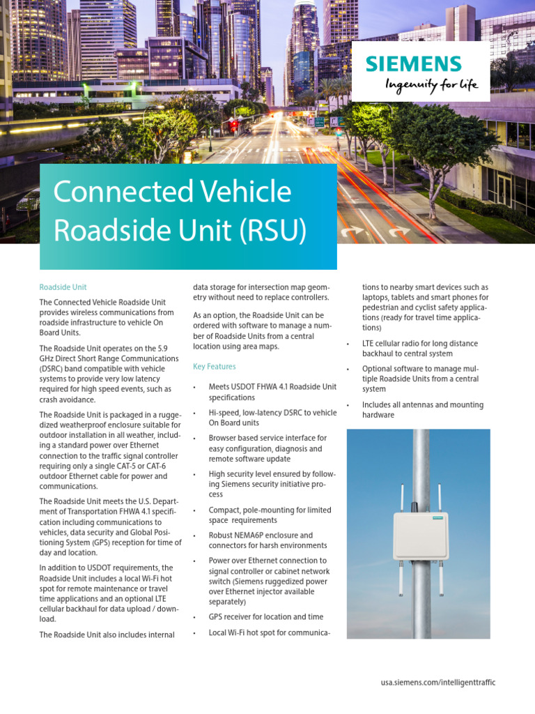 Siemens RSU Brochure - NEW | PDF | Wi Fi | Ieee 802.11