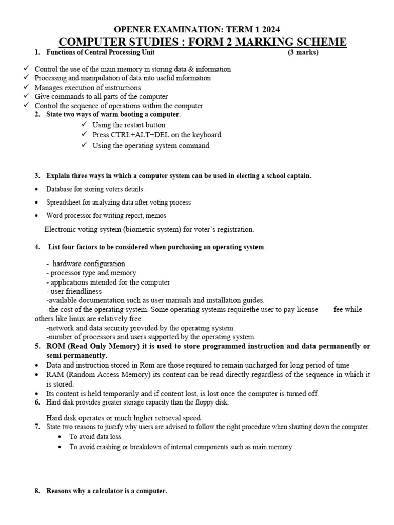 Comp F2 MS | PDF | Computer Data Storage | Read Only Memory