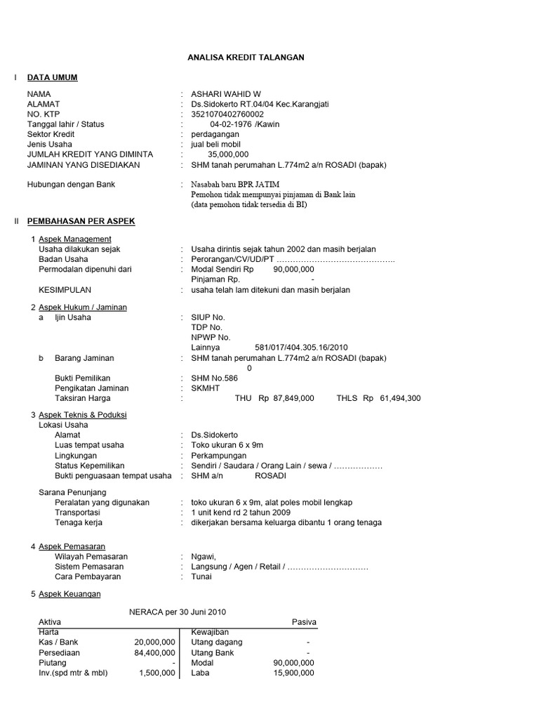 Analisa 50 Prokesra | PDF | Bisnis | Pengelolaan Keuangan & Uang