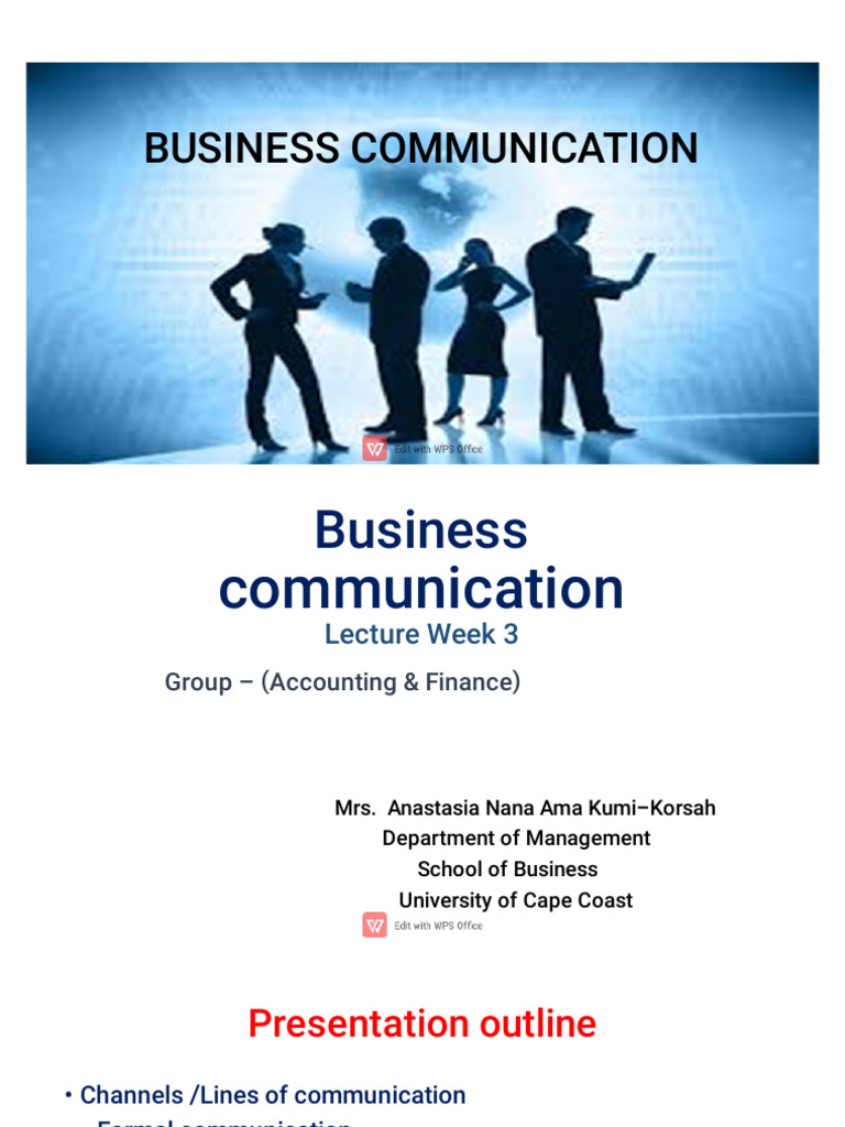 Bus Comm Lecture (Week 3) | PDF | Hierarchy | Communication