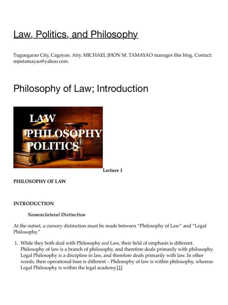 Understanding Philosophy of Law Concepts | PDF | Jurisprudence | Reason