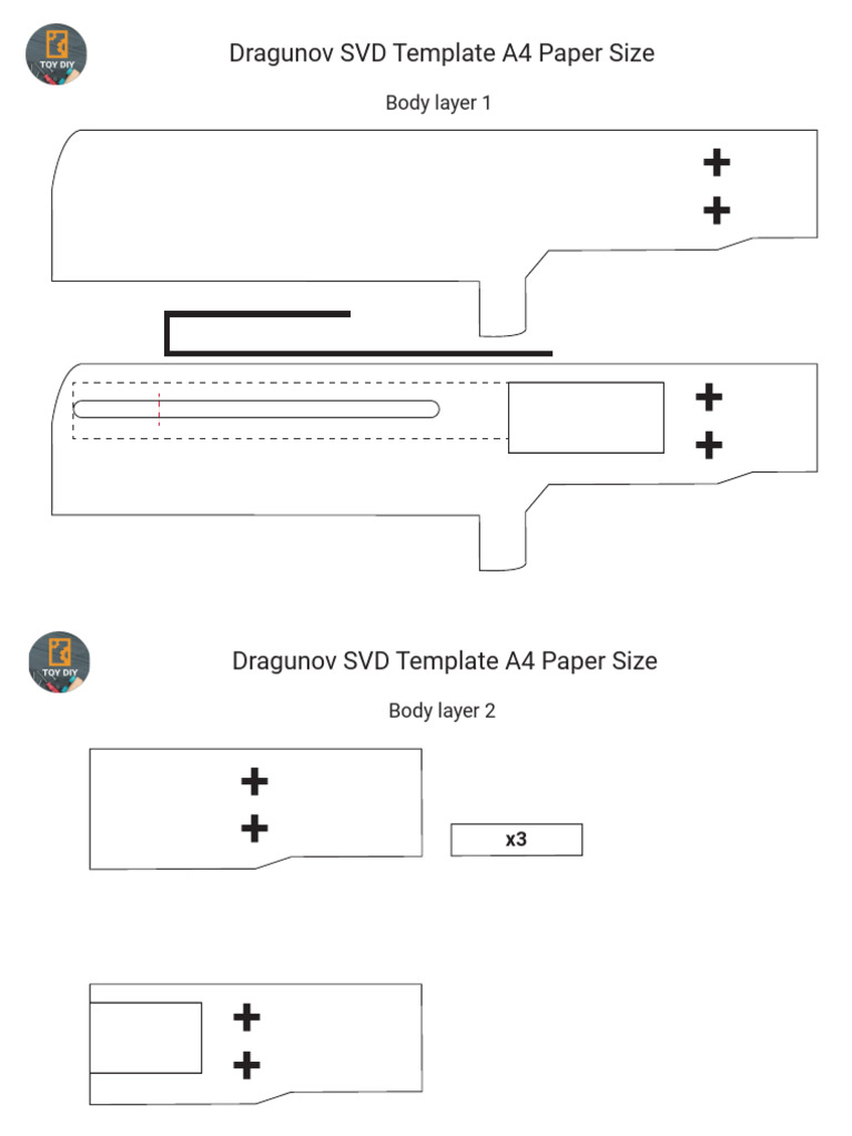 Dragunov SVD Cardboard Template A4 | PDF