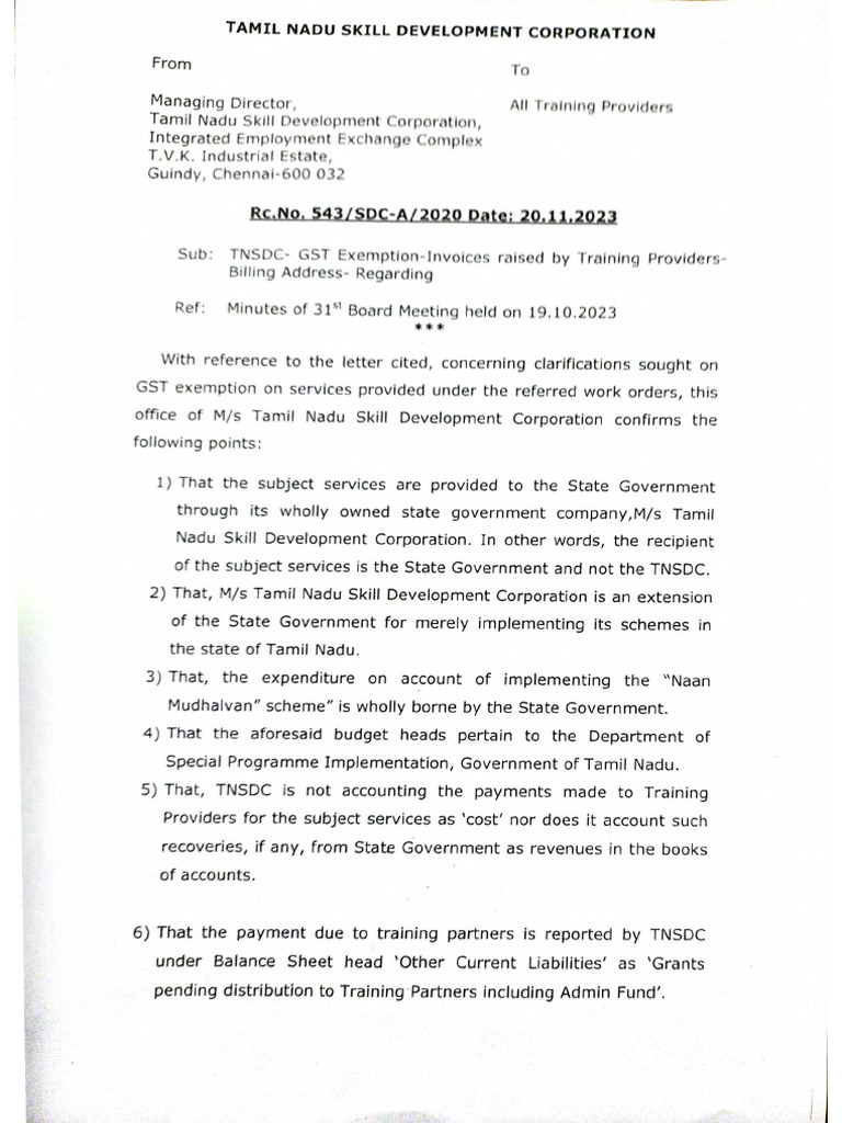 GST Exemption Approved | PDF