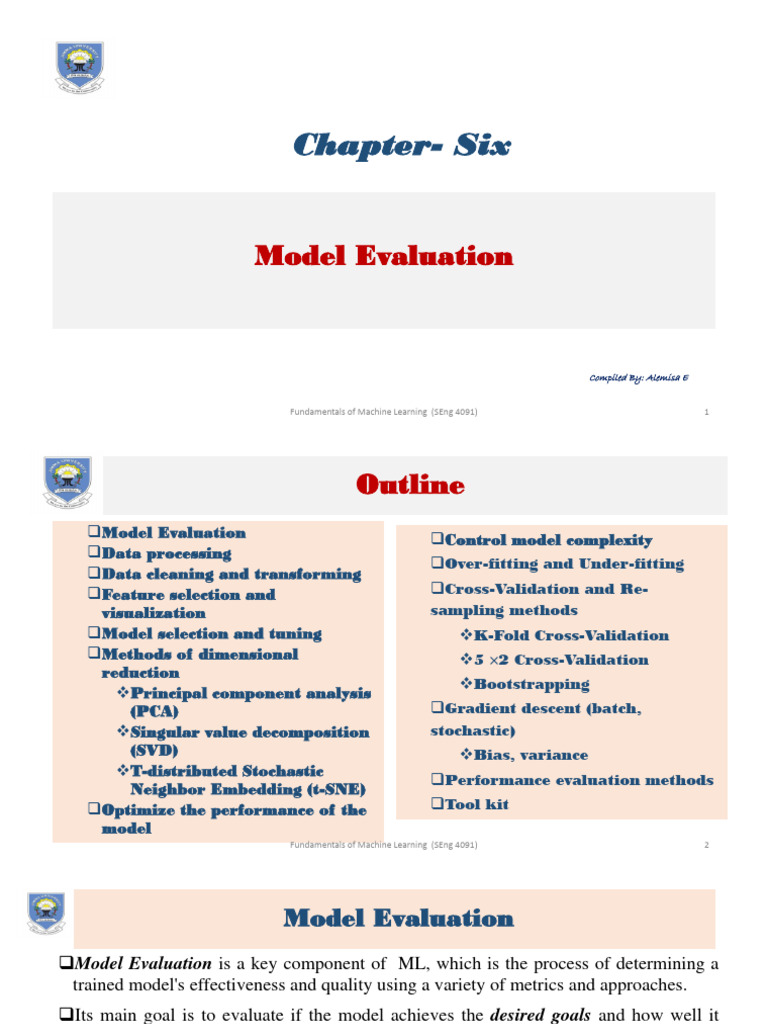 ML - Chapter 6 - Model Evaluation | PDF | Coefficient Of Determination ...