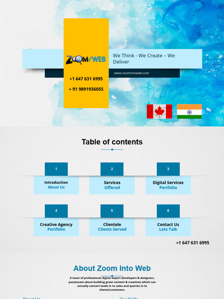 Zoom Into Web Digital Services Profile | PDF | Digital Marketing | Mobile App