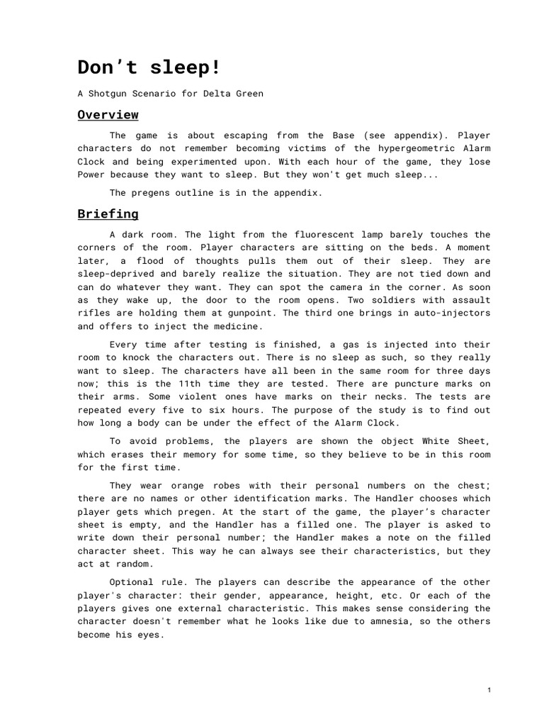 Don't Sleep! | PDF | Thought | Sleep