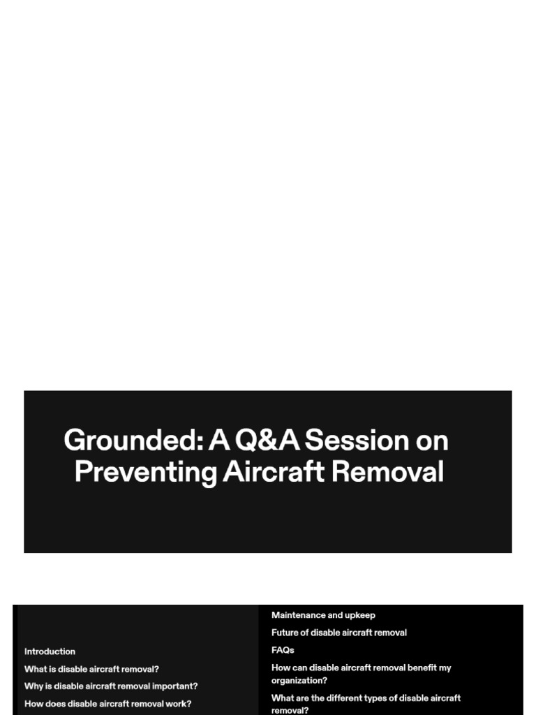 Disable Aircraft Removal | PDF
