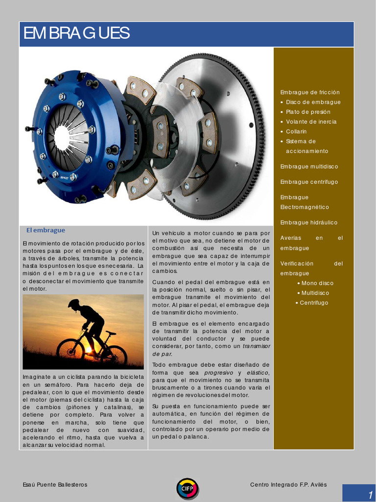 Embragues | PDF | Embrague | Transmisión manual