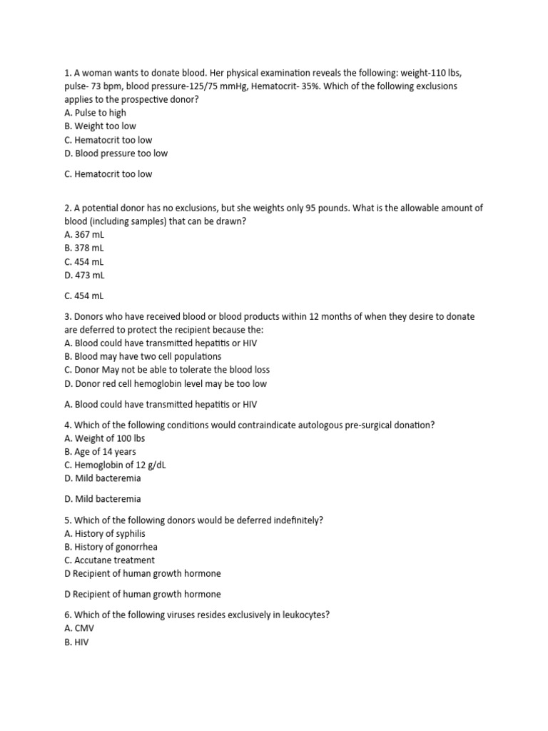 Immunohematology Quizlet | PDF | Blood Donation | Blood Type