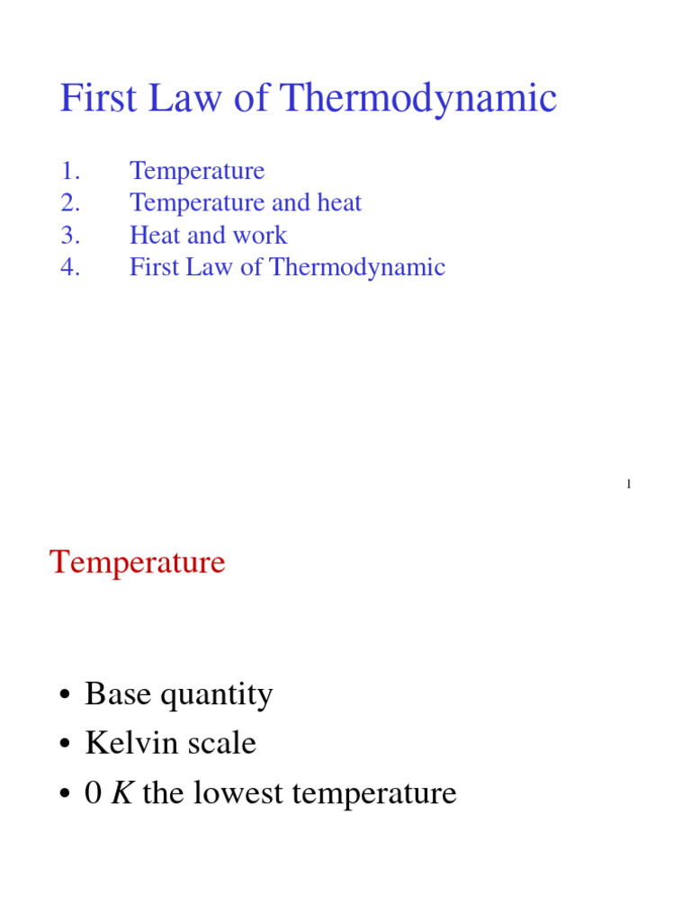 Lecture 13 Thermo-1 | PDF | Temperature | Heat