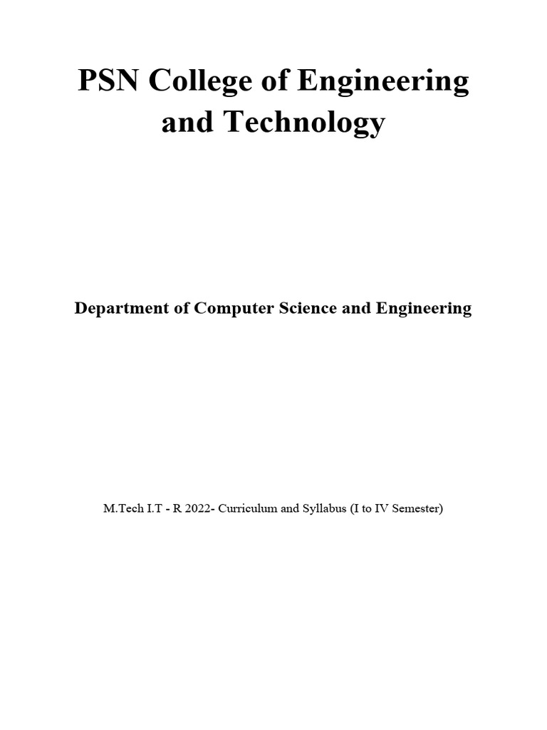 R22-M.tech Curriculum and Syllabus | PDF | Cryptography | Cloud Computing